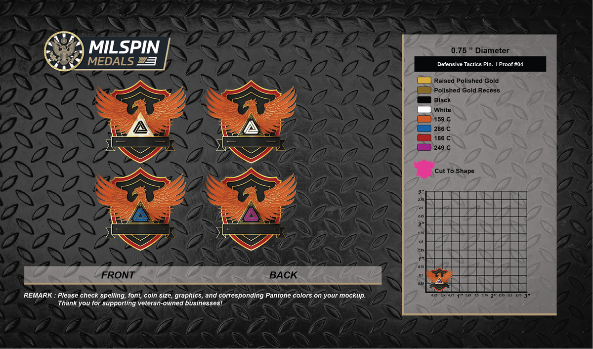 dan_phoenix_Defensive tactics small pin – Milspin Medals