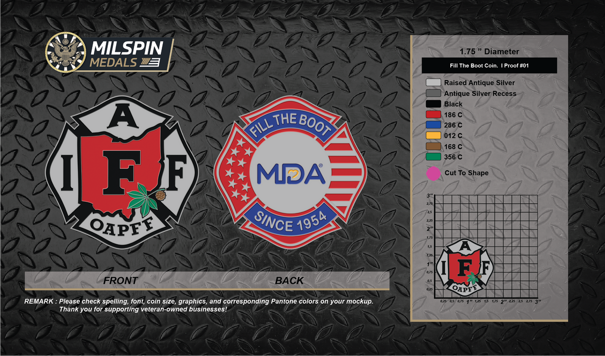 Jim Frantz_OAPFF_MDA coin – Milspin Medals